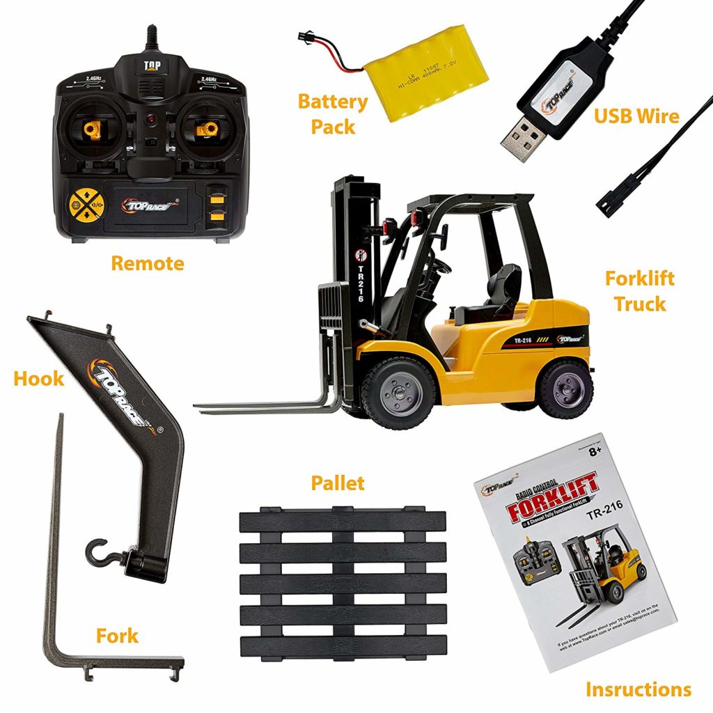 Top Race Remote Control Forklift with 8 Channels (TR-216)