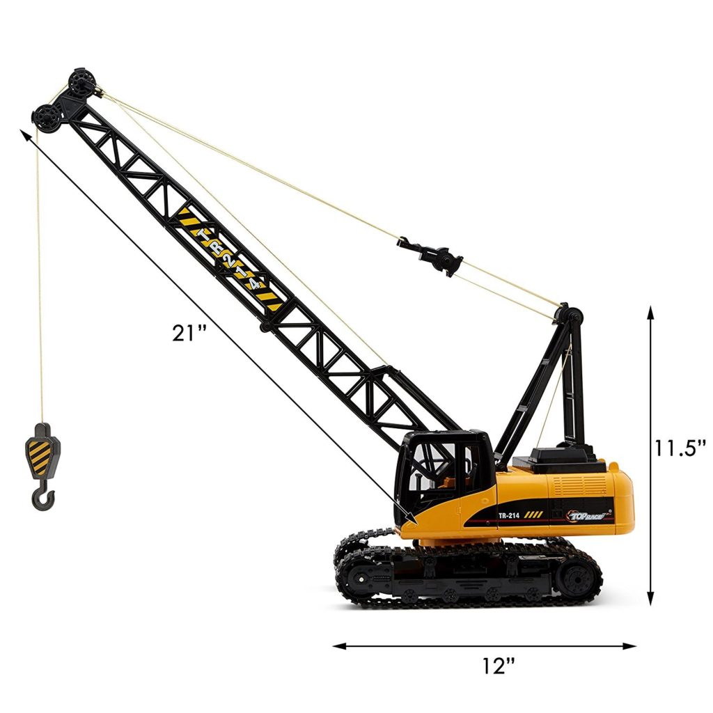 Top Race Remote Control Construction Crane with 15 Channels (TR-214)