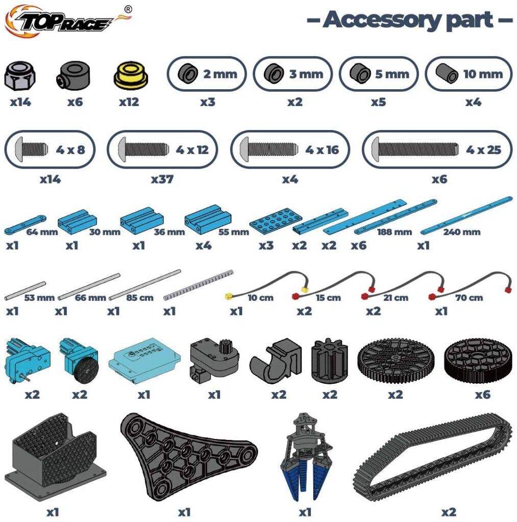 Top Race Remote Control Build and Take Apart Alloy Mechanical Excavator ...
