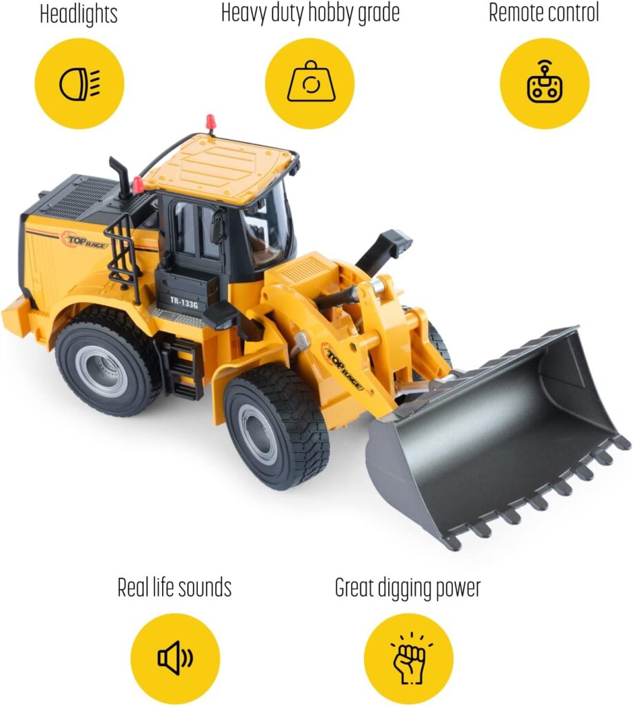TR-133G Top Race 9 Channel Heavy Duty Front Loader, Remote Control ...