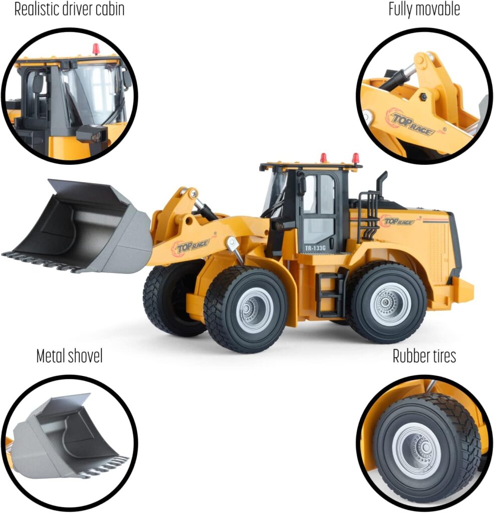 TR-133G Top Race 9 Channel Heavy Duty Front Loader, Remote Control ...